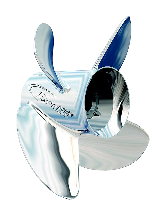 Turning Point Propellers Express Mach4 4-Blade RH Rotation Stainless Steel Propeller | Cabela's